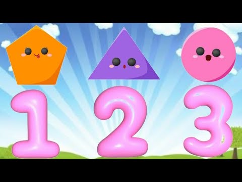 Shapes Puzzle & Numbers Song, Counting, Colors, 123 Numbers, Song for ...