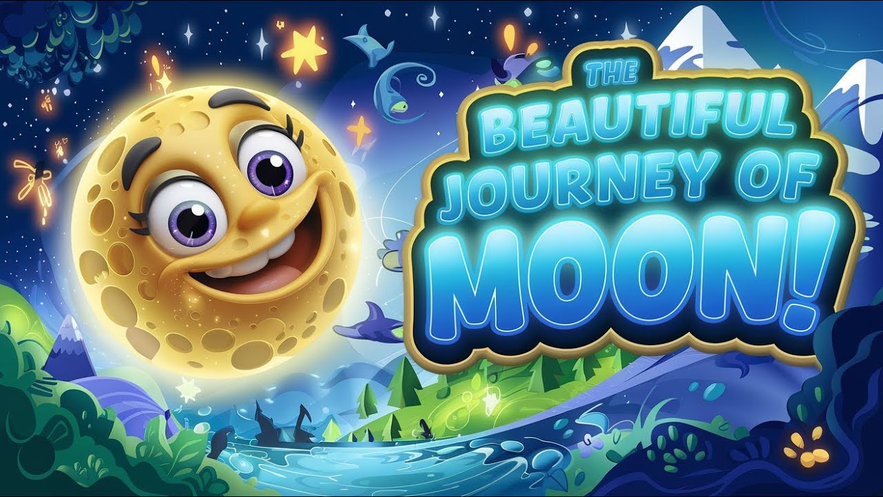 🌙 The Beautiful Journey of Moon | Nursery Rhymes For Kids 2025 | Baby ...
