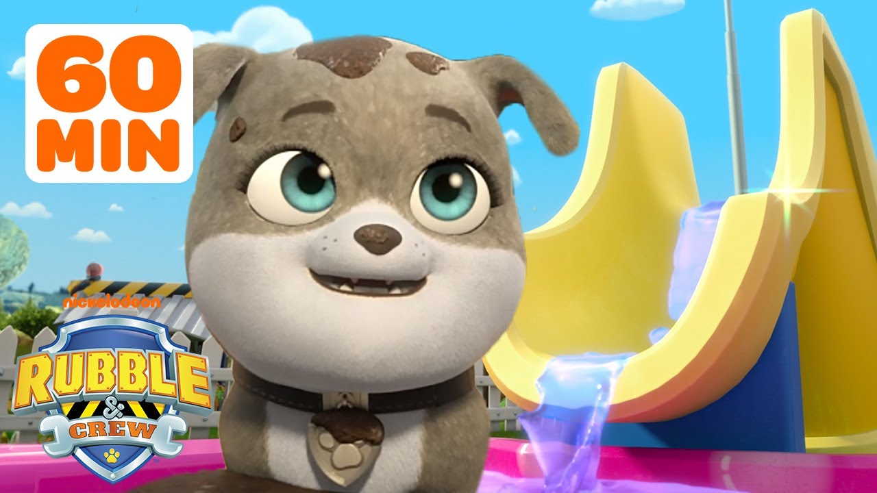 Motor Gets a Bubble Bath & Messiest Moments! w/ Rubble & Mix | 1 Hour Compilation | Rubble ...