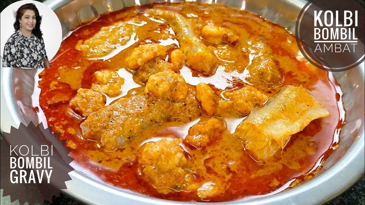 कोलबी बोंबीलचा आंबट Authentic East Indian Recipe | Kolbi Bombil Ambat ...