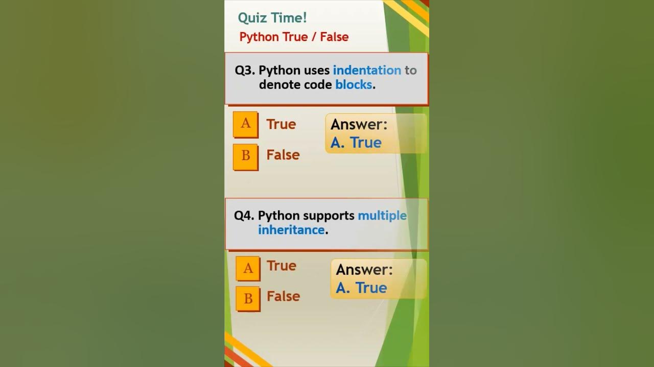 Python Programming True False Questions #shorts - YouTube