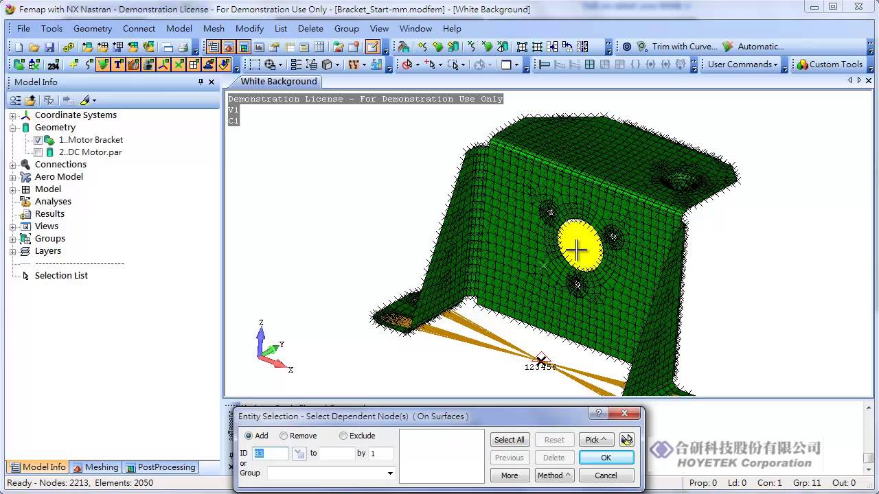 FEMAP - 轉換RBE2 to RBE3 Convert RBE2 to RBE3 - YouTube