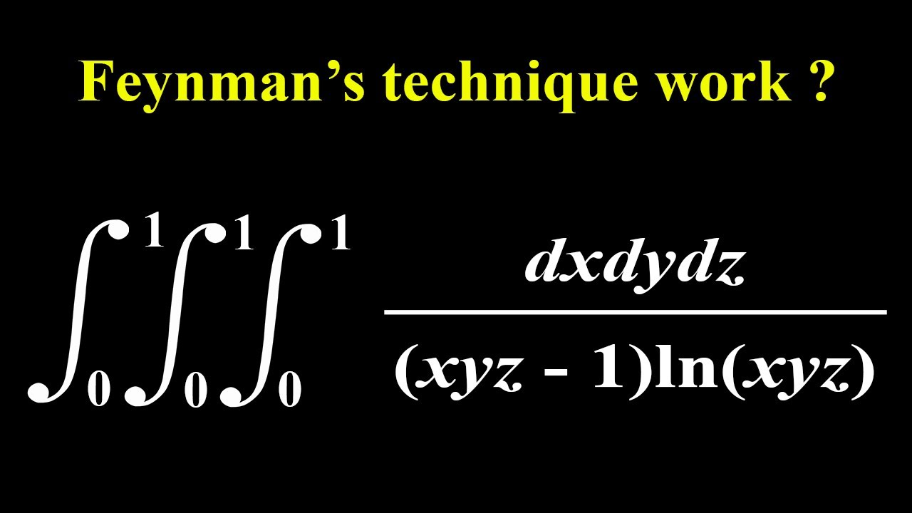 Will Feynman's technique works for this nice triple integral? - YouTube