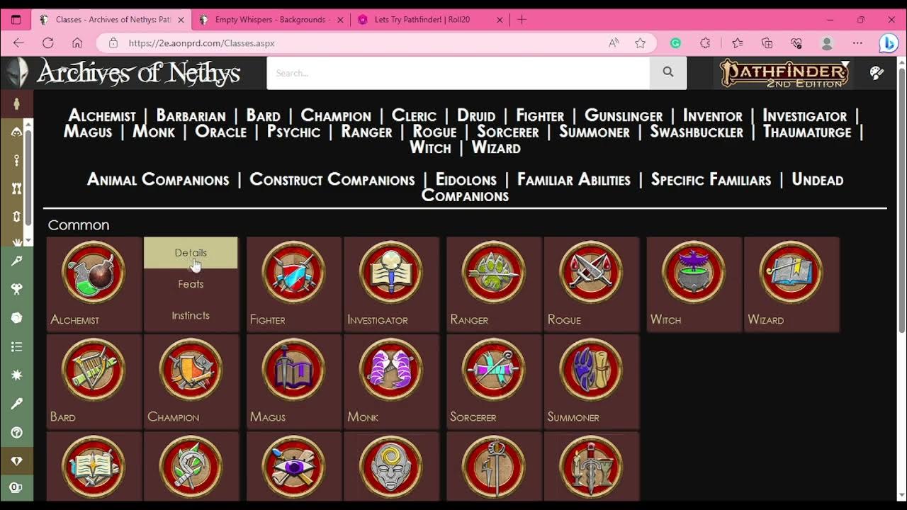 Pathfinder 2nd Edition Character Creation - YouTube