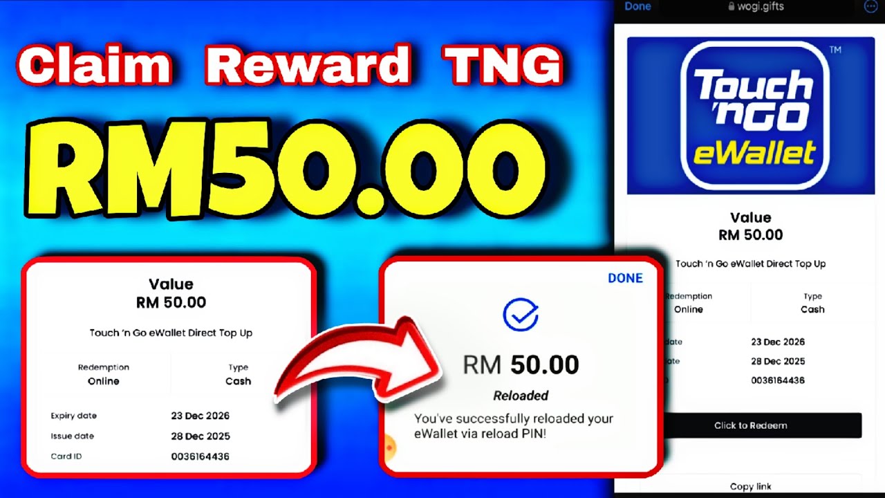 CEPAT REDEEM !! Claim RM50 duit tng ewallet terbaru 2026 - YouTube