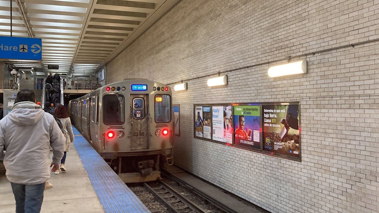CTA Blue Line Ride 3200 series Morrison Knudsen 1992-1994 #3250 From ...