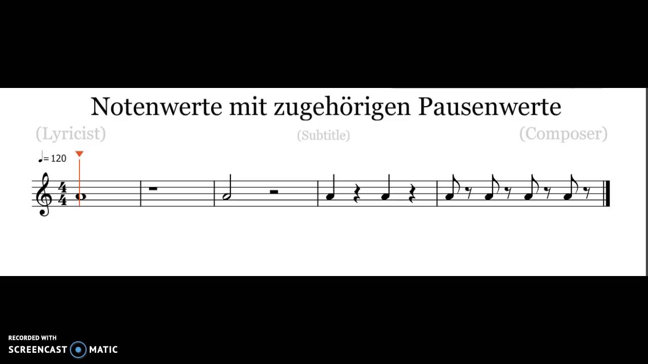 Noten- und Pausenwerte - YouTube