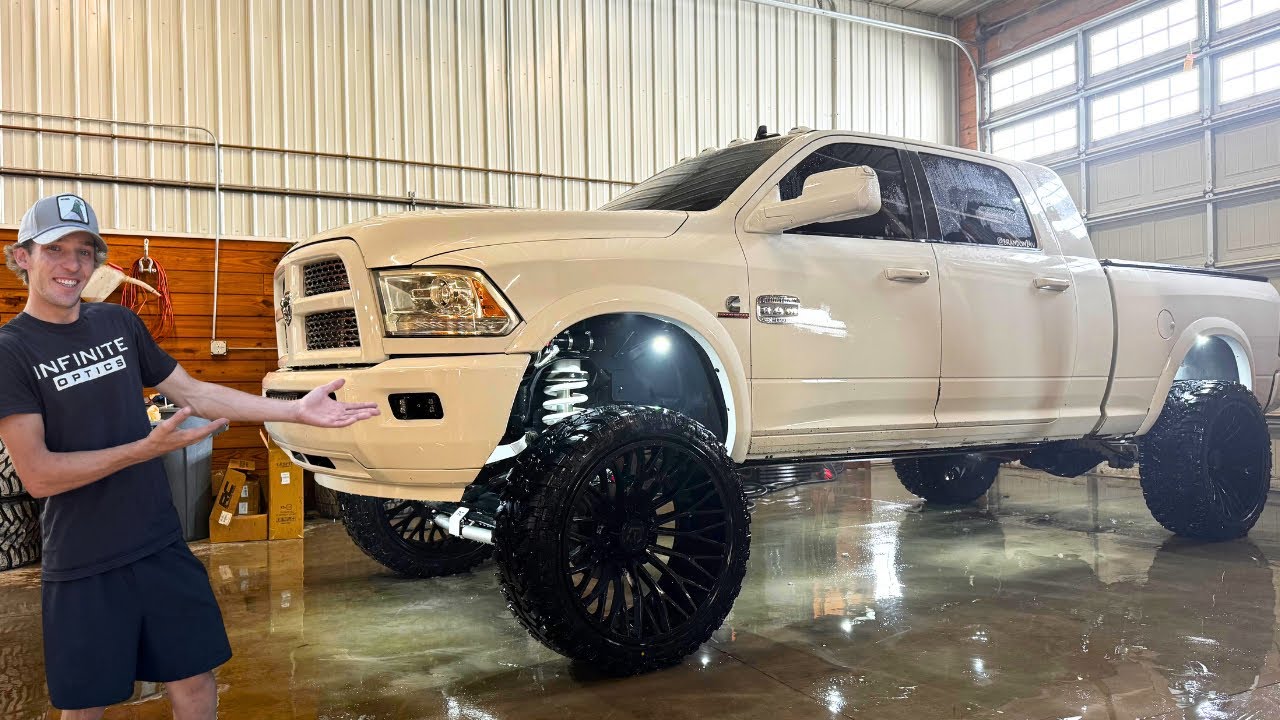 Forced To Lift My Mega Cab Cummins BIGGER! *New Wheels & Tires - YouTube
