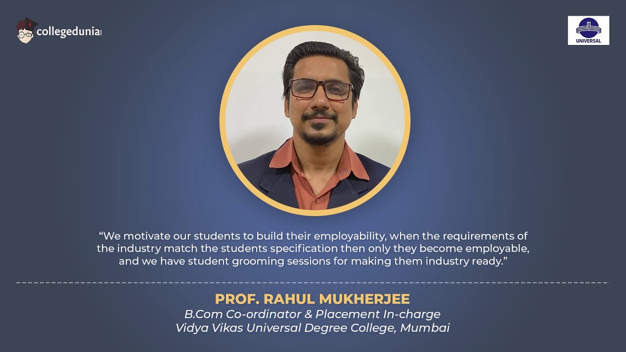 Prof. Rahul Mukherjee | B.Com Co-ordinator & Placement In-charge | V. V ...