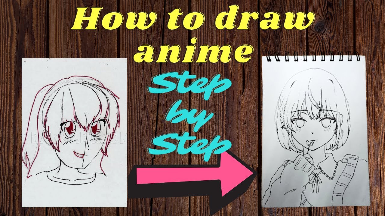 How to draw anime | Anime drawing tutorial | Step by step | Anime girl ...