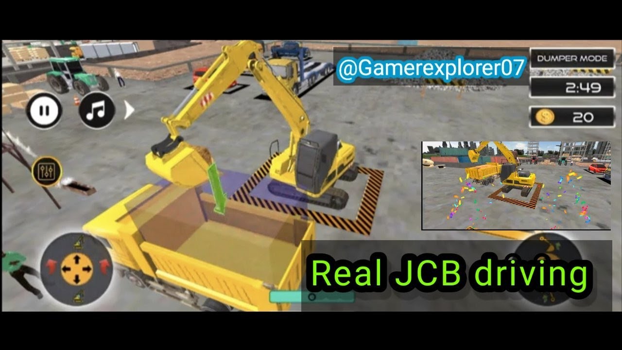 Real JCB driving game #play#enjoy - YouTube