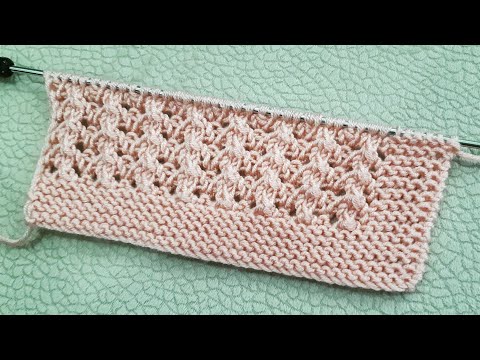 Sık Üç Düz Üç Büz Modeli Yelek Ön parçasına uygulama ve ilik açma / Knitting Tutorial Stitch Design