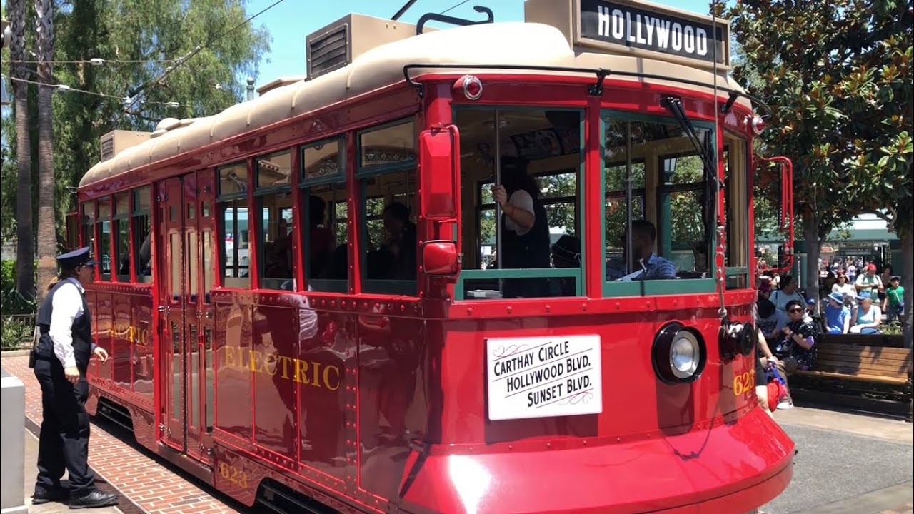 Red Car Trolley @ Disney California Adventure - YouTube