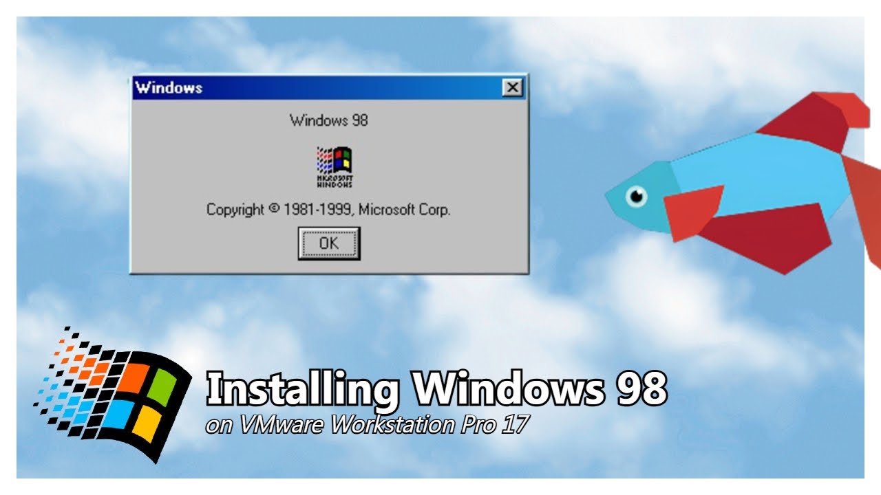 Installing Windows 98 on VMware Workstation Pro 17 - YouTube