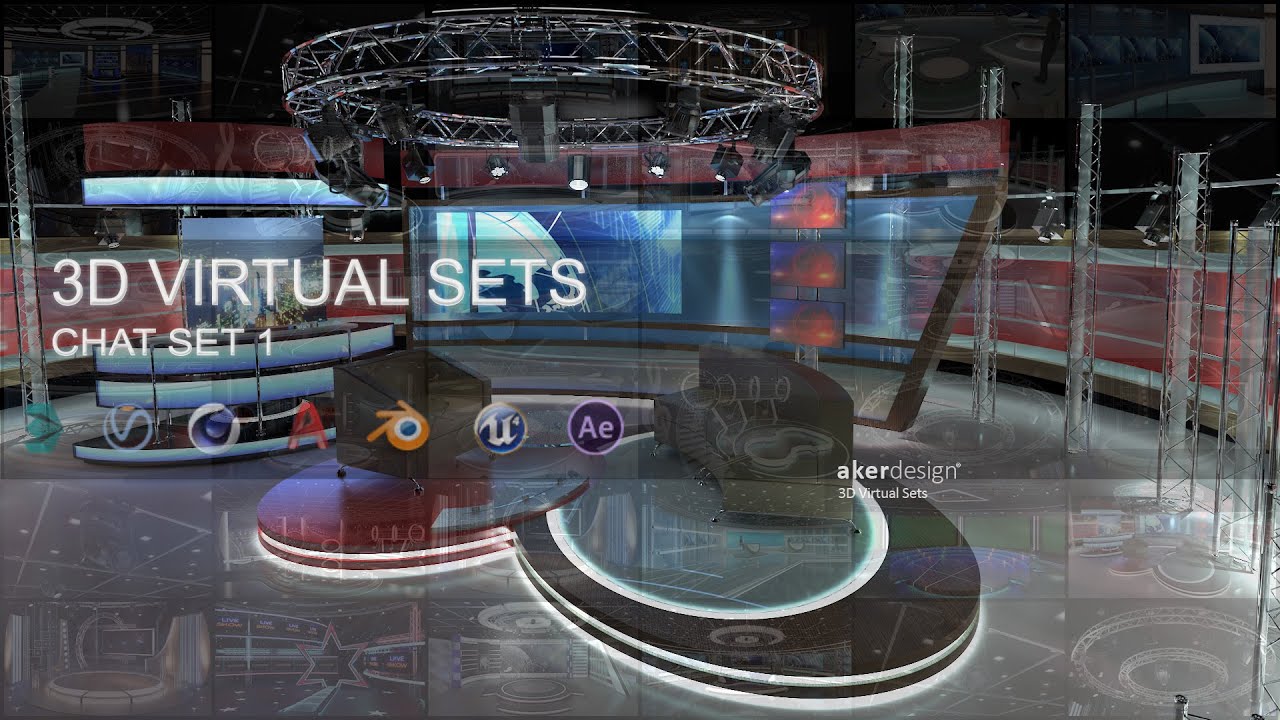 DOWNLOAD 3D VIRTUAL SET DESIGNS. News studios, Talkshows, Stage events ...