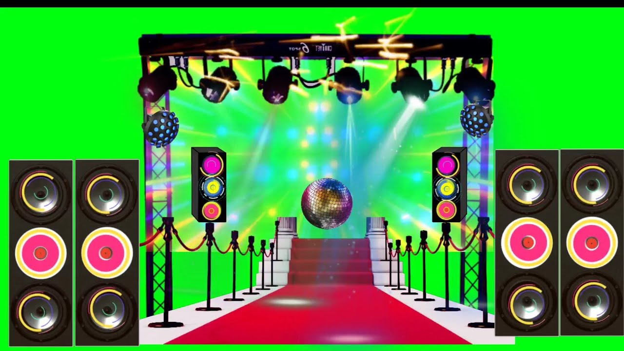 Dj Trauss Stage With Light Sharply Dj Setup, Green screen video - YouTube
