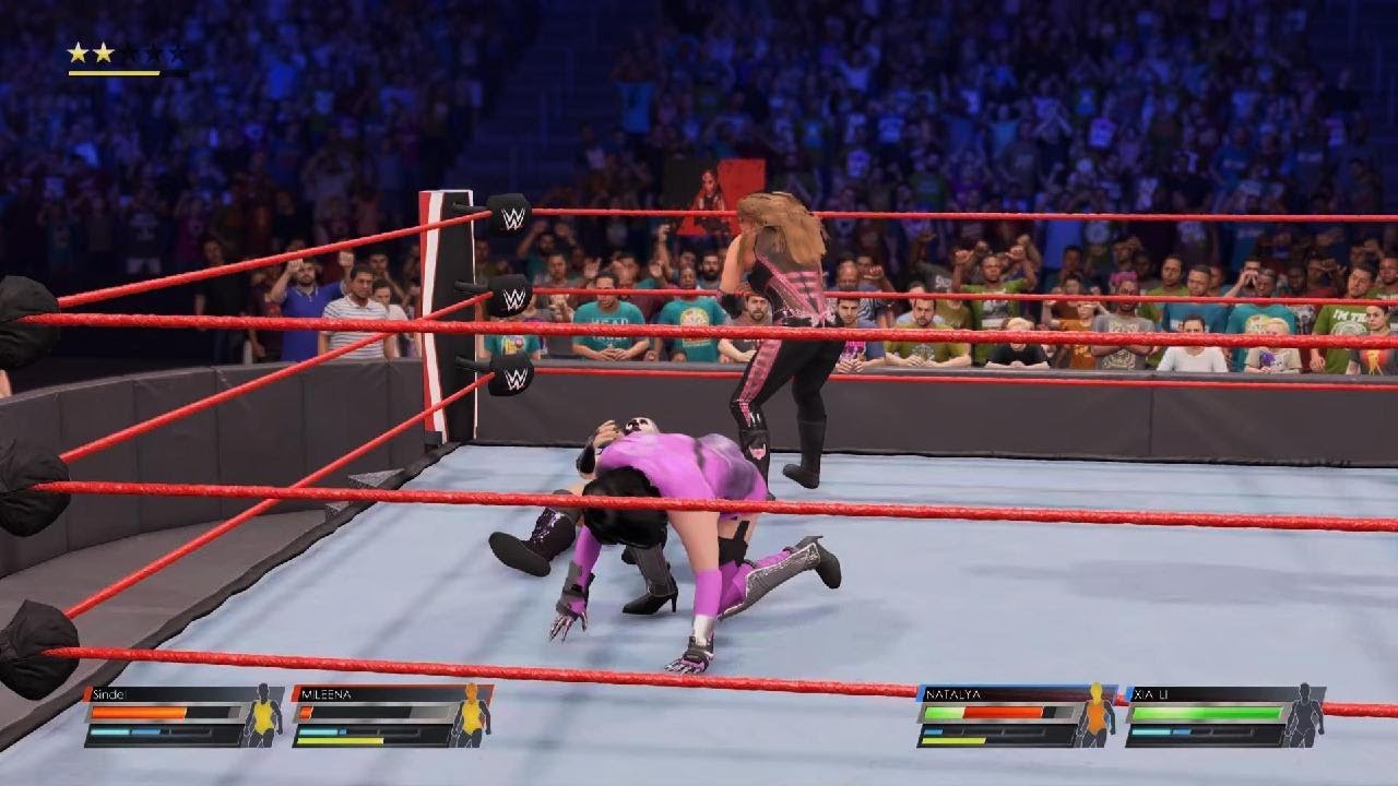 WWE 2K22 Mileena & Sindel Vs. Natalya & Xia Li - YouTube