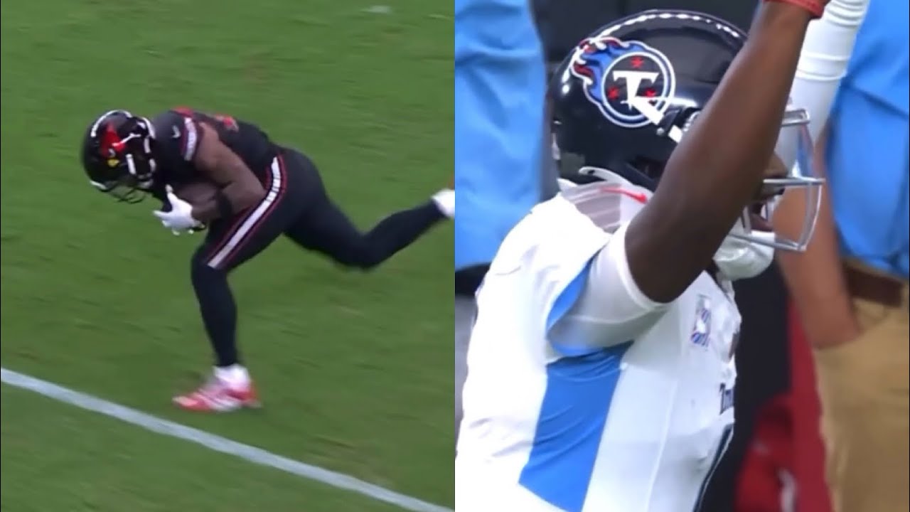 Cam Ward throws an interception which turns into a fumble, which ...