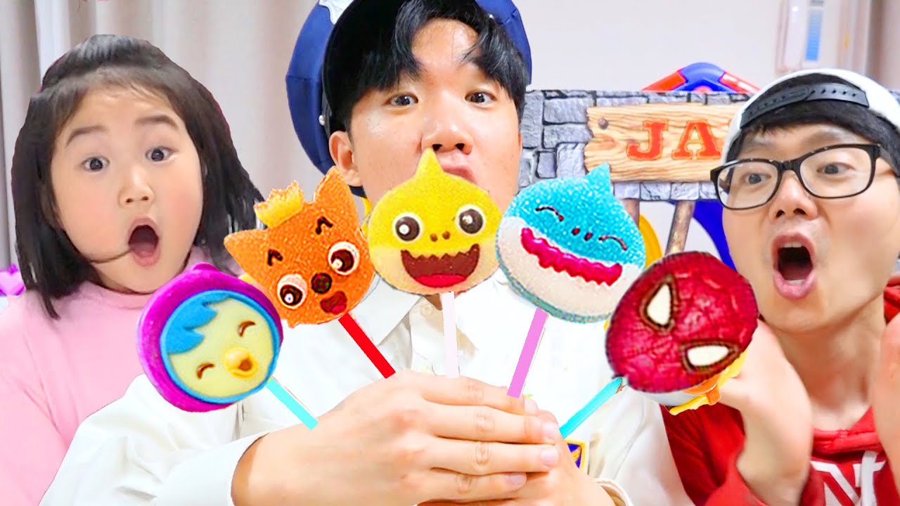 Boram and Dad in the yummy Fruits candy challenge - YouTube