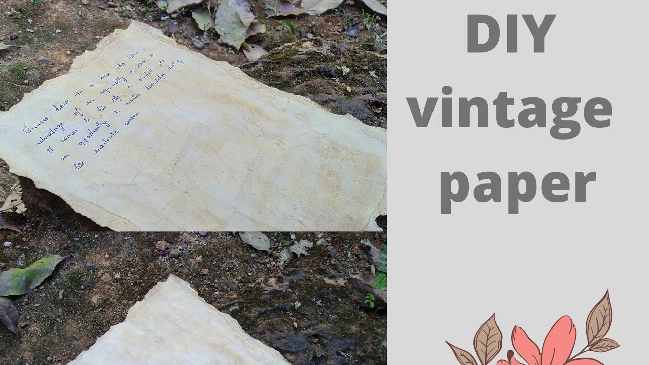 DIY vintage paper - YouTube