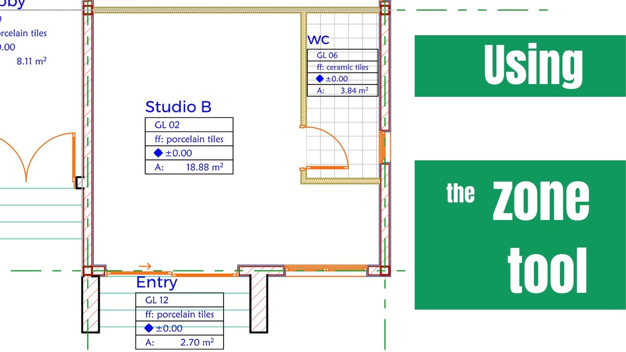 Zone tool | 004 Working dwgs | Archicad - YouTube