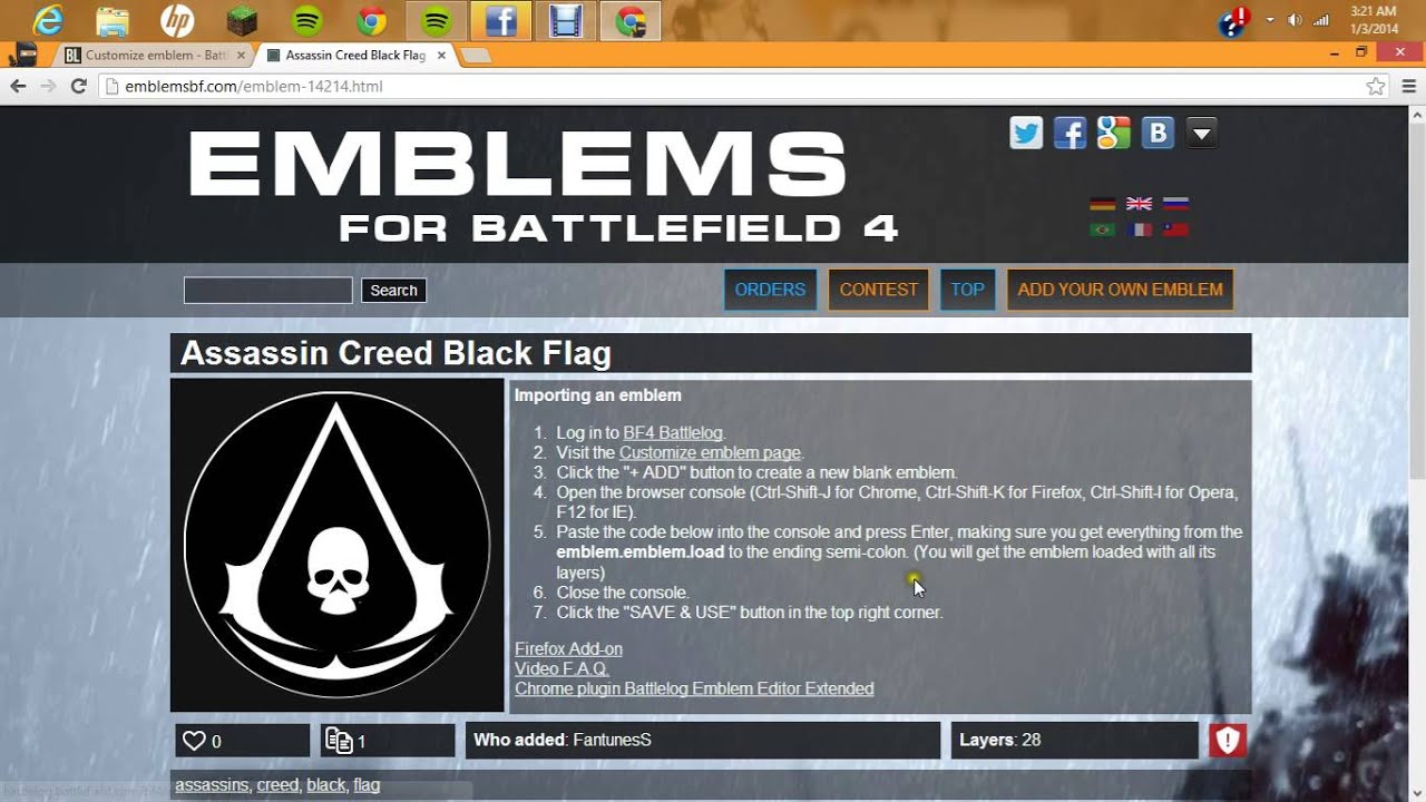 Battlefield 4 emblem tutorial - YouTube