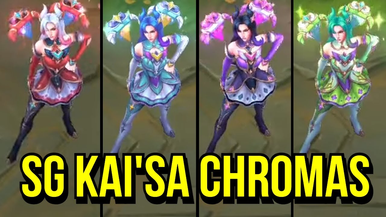 All Star Guardian Kai'sa Chroma Skins Spotlight | League of Legends ...