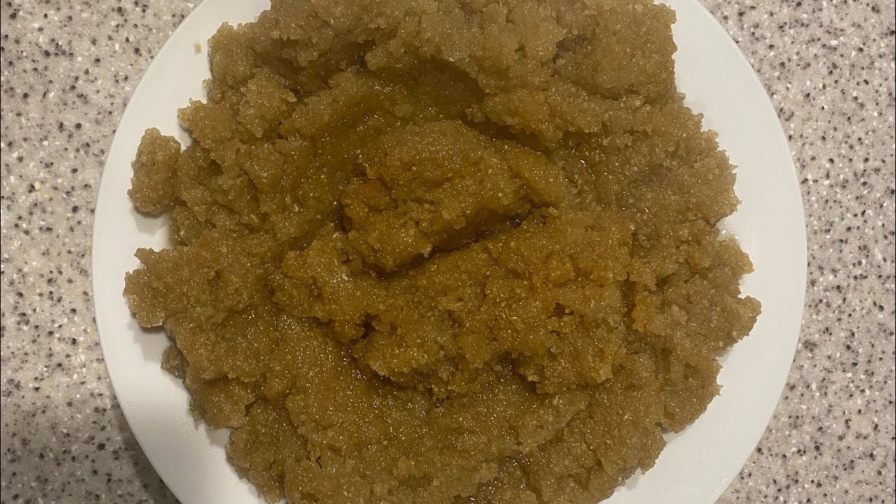 Making delicious Afghan homemade dough halwa - YouTube