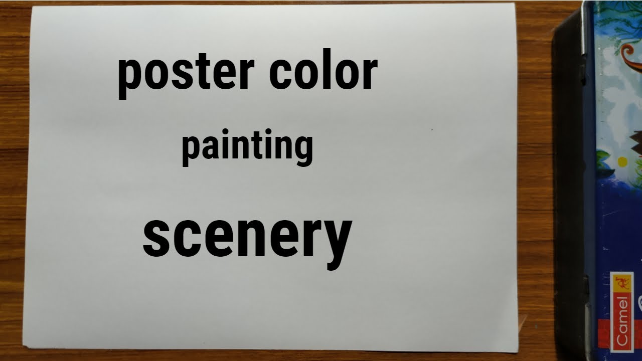 how to draw village scenery with poster color,easy poster color scenery ...