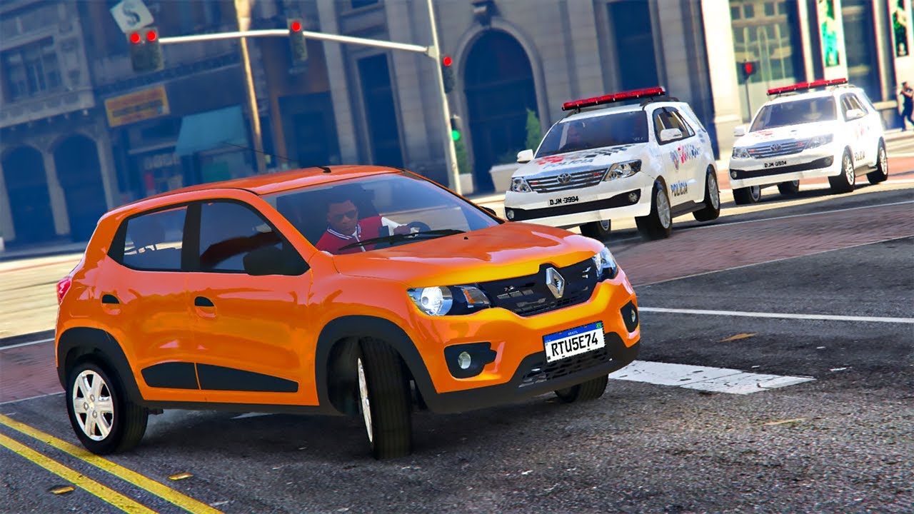 FUGA da POLICIA COM Renault Kwid 2020 - GRAND THEFT AUTO V - GTA V MODS ...