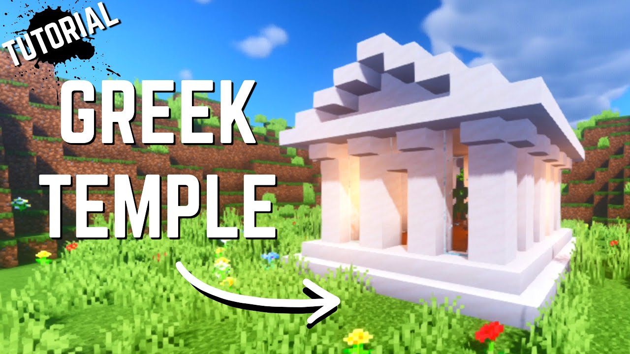 Minecraft | How to build a Greek Temple / Survival Base | Tutorial ...