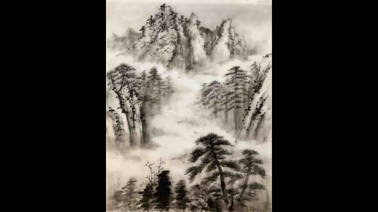 Chinese Brush Painting Lesson 5 - Landscape by Amy Quach - YouTube