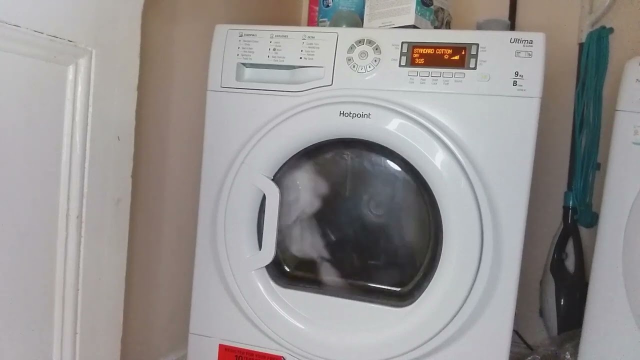 Hotpoint Ultima S Line Tumble Dryer Standard Cotton - YouTube