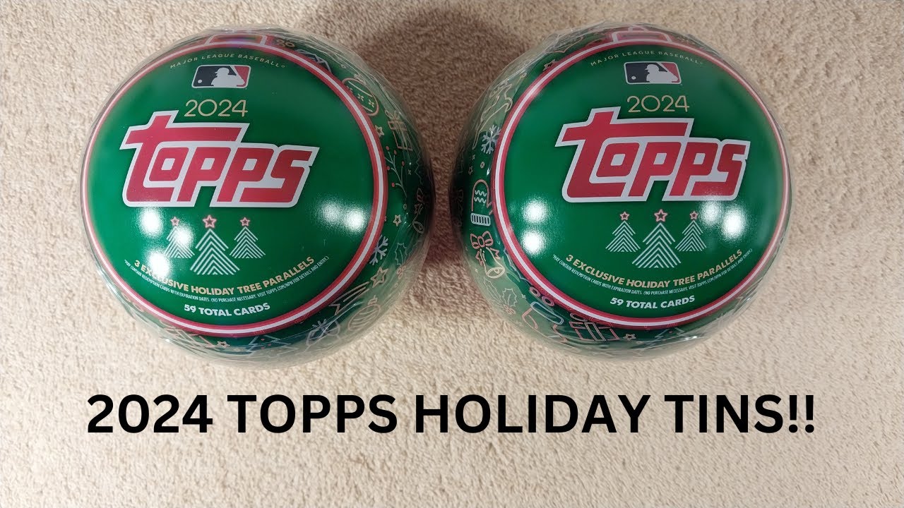 2024 TOPPS HOLIDAY ORNAMENT TINS - 3 EXCLUSIVE HOLIDAY TREE PARALLELS ...