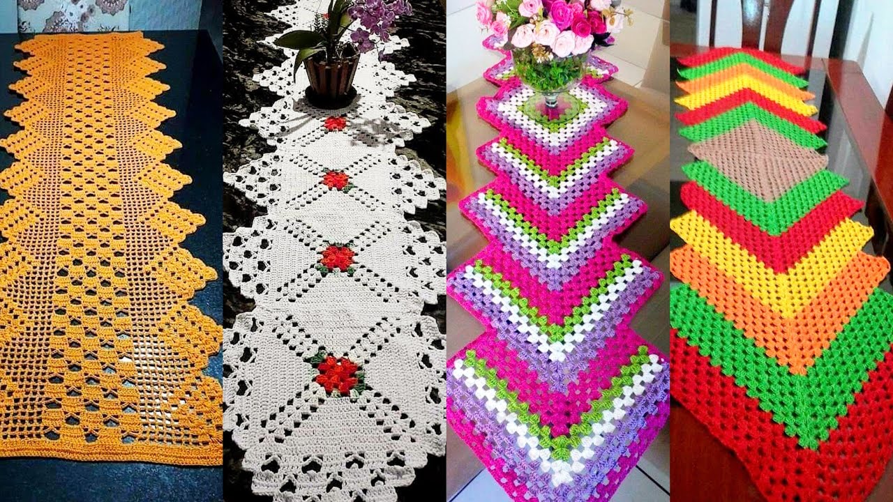 latest beautiful simple crochet dinner tablemats tablecloth tablerunner ...