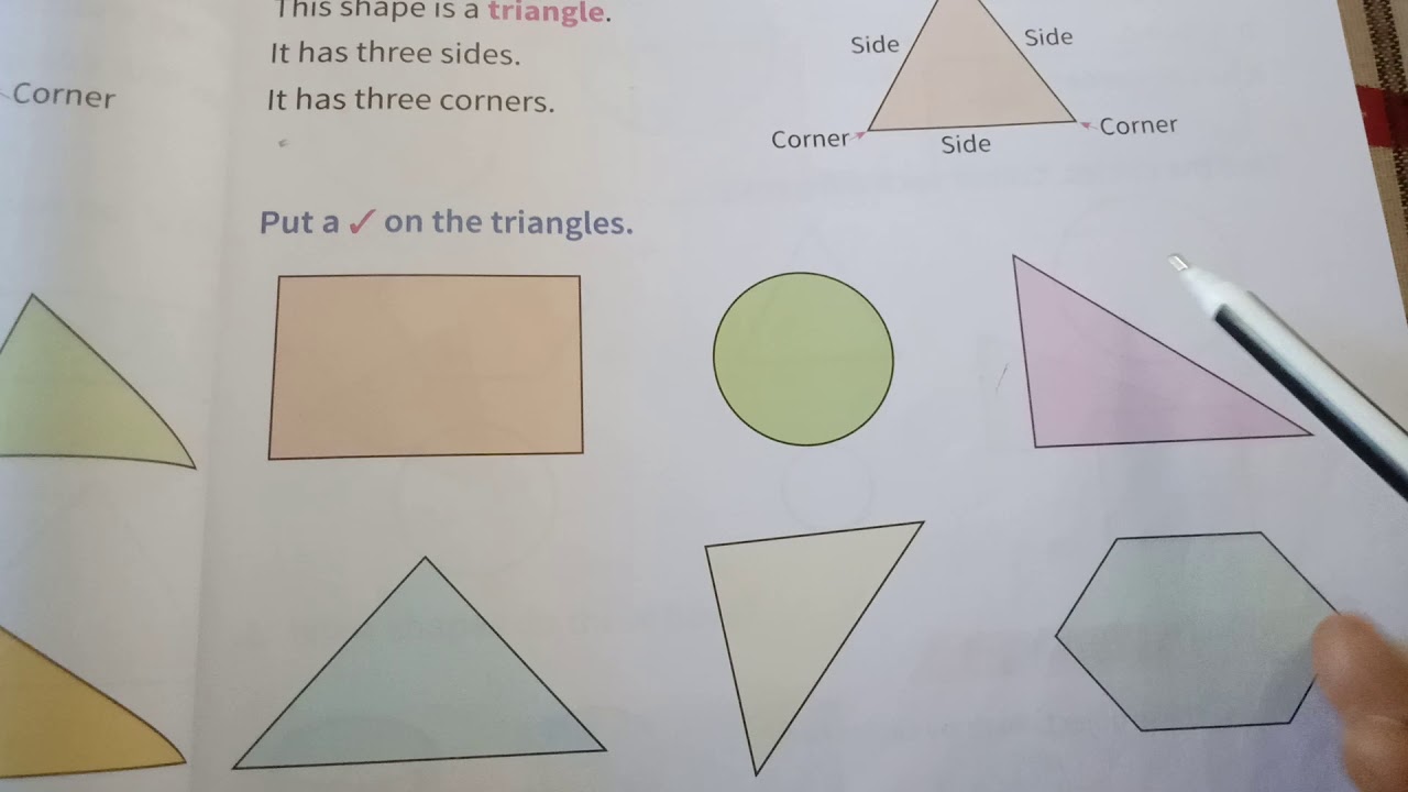 Std-1 Shapes - Triangle Exercise - YouTube