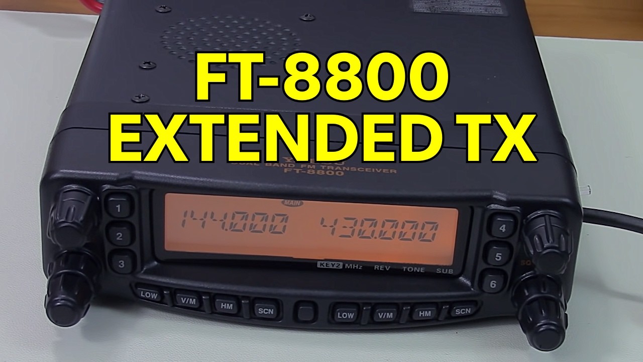FT-8800 extended TX (MARS/CAP) Mod - YouTube