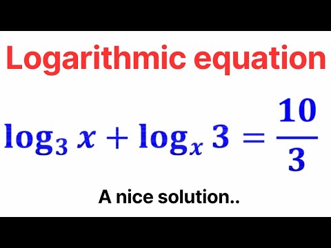 Math Olympiad. A nice solution to a logarithmic equation problem - YouTube
