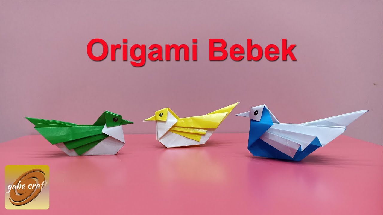Cara Membuat Origami Bebek Dari Kertas | Origami Bebek | Origami Hewan ...