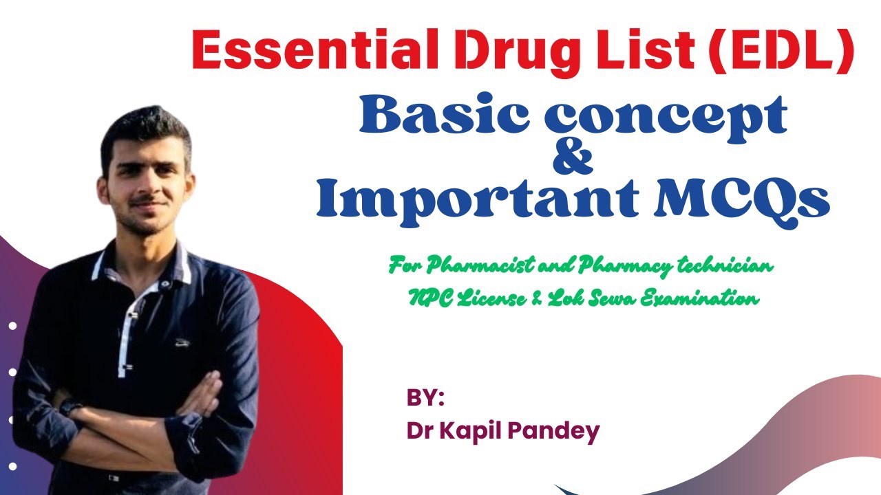 Essential Drug List Basic concept and important MCQs - YouTube