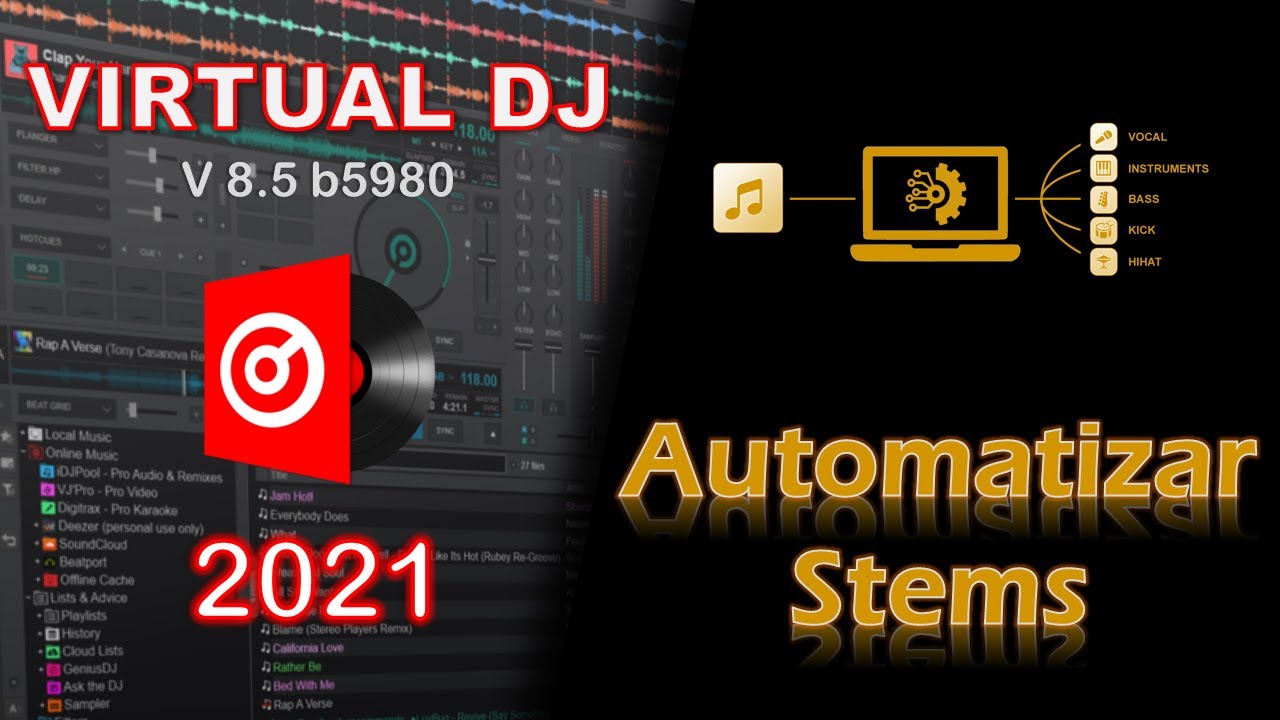 Automatización de los Stems en virtual dj 2021 - YouTube