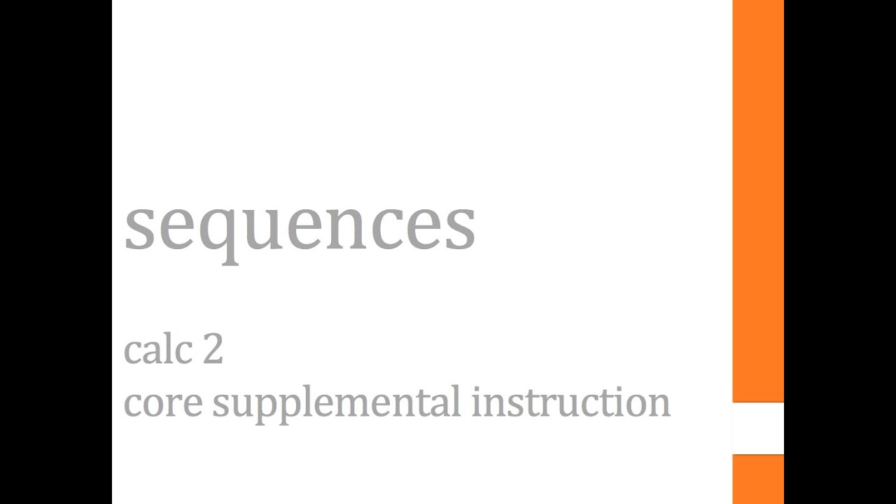 Sequences- Calc 2 CSI, Week 9- Mines - YouTube