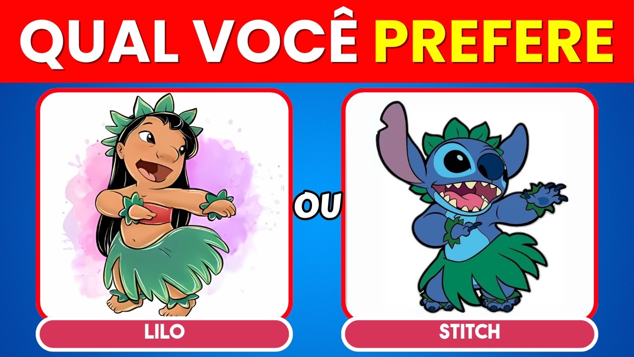💥 STITCH VS LILO: Qual é SEU Favorito? (VOTE AGORA!) ️ | Quiz do Kubo ...