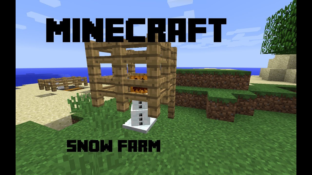 Minecraft - Basic snow farm - YouTube