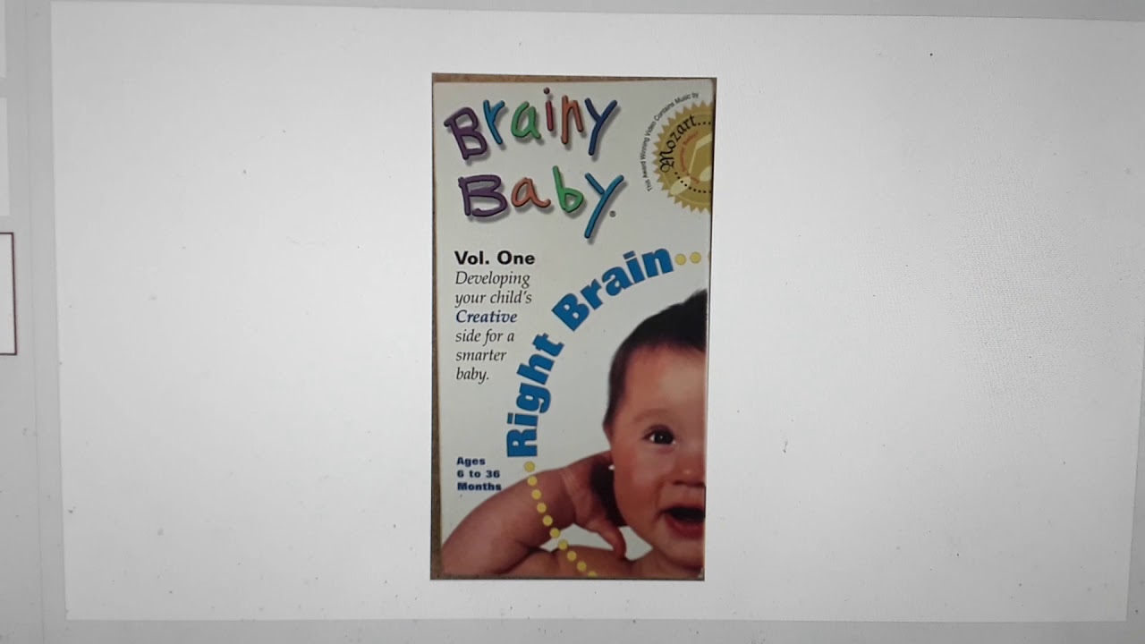 Brainy Baby Volume One Right Brain 2000 VHS - YouTube