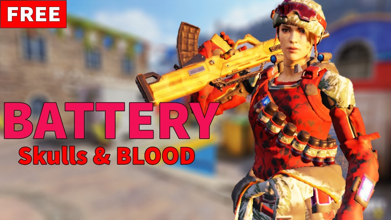 "NEW" BATTERY SKULLS & BLOOD SKIN CALL OF DUTY MOBILE BATTLE ROYALE ...