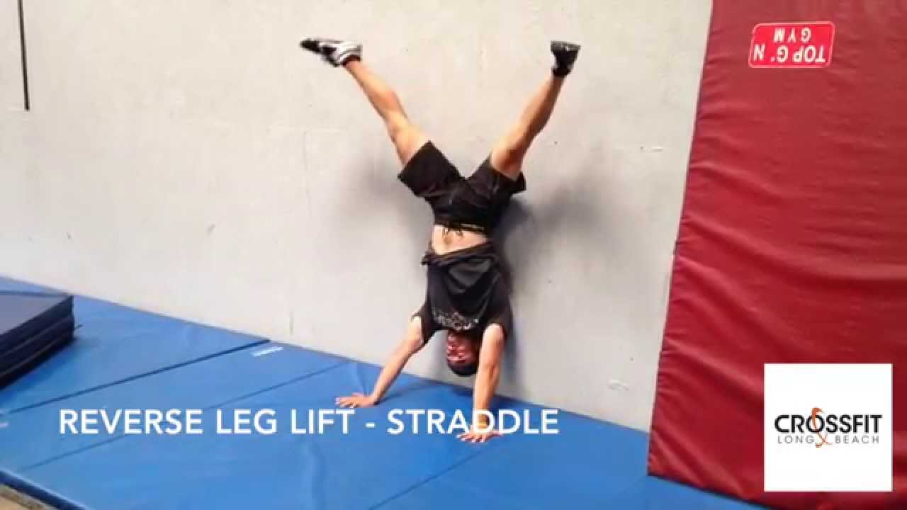 Fittestry - Gymnastics WU - Straddle press/Reverse Leg Lift - YouTube