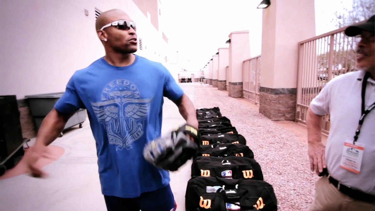 Cubs' Marlon Byrd, "Keep your hand out of my glove." (Wilson A3000 ...