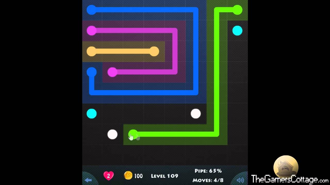Flow Game Level - 109 [8x8] Beginners Pack Connect the Dots - YouTube