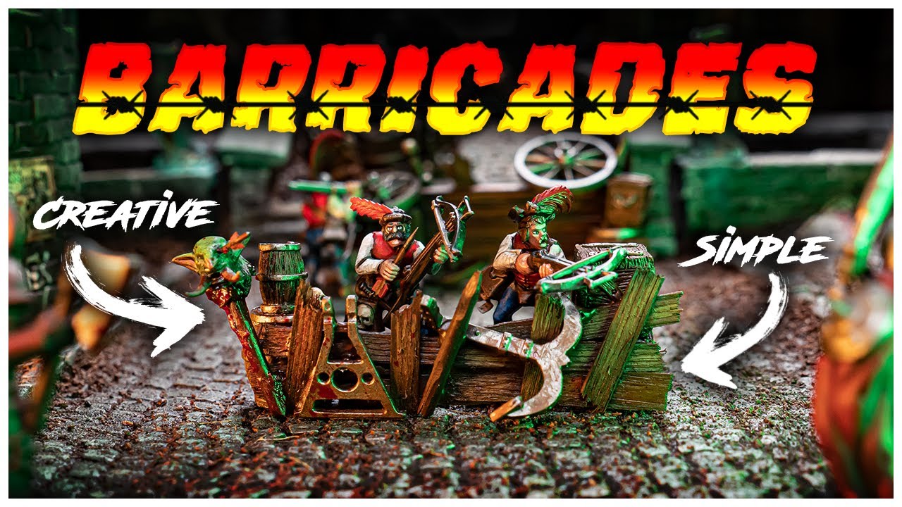 Barricades! Simple Wargaming Terrain for Warhammer and Mordheim - YouTube